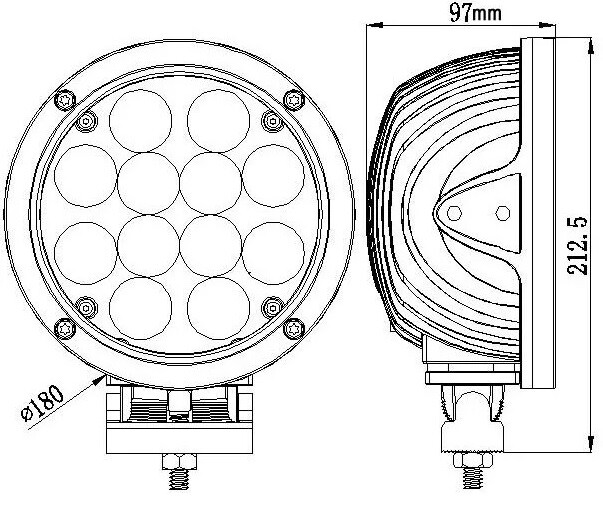 Proiector LED Auto Offroad 60W/12V-24V, 5100 Lumeni, Spot Beam 10 Grade
